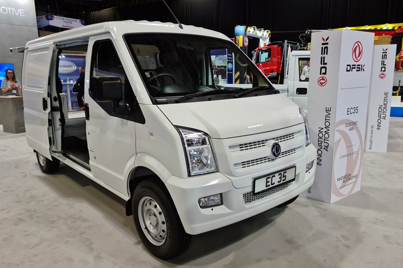 DFSK EC35 electric van and EC31 chassis cab at 2021 CV Show | Parkers