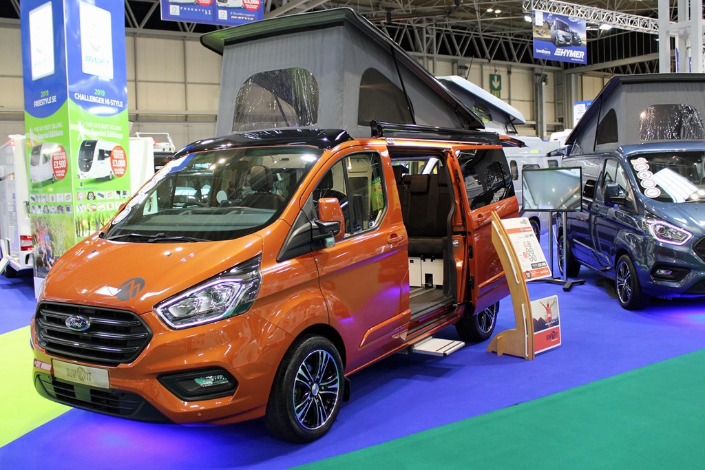 Campervans at the 2019 Caravan, Camping and Motorhome Show