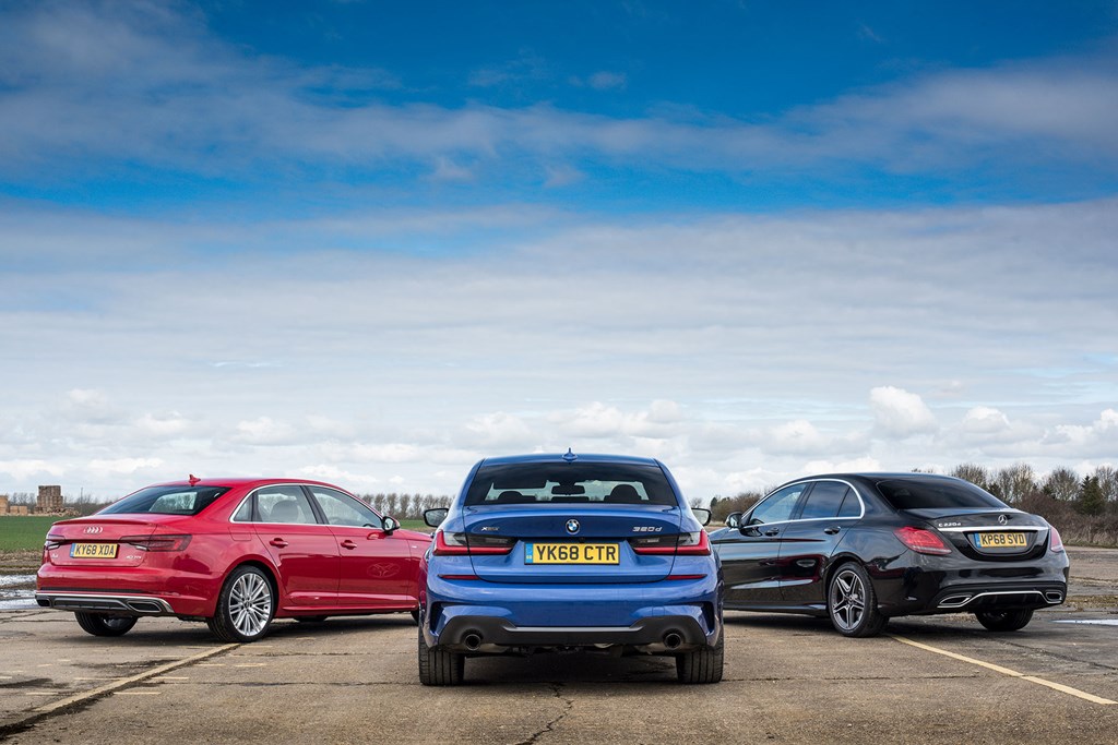 Video: BMW 3 Series vs Audi A4 and Mercedes-Benz C-Class