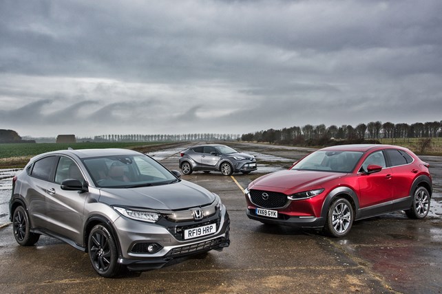 Mazda CX-30 vs Toyota C-HR and Honda HR-V