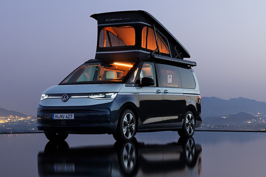 VW California Concept: plug-in hybrid campervan reveals twin sliding ...